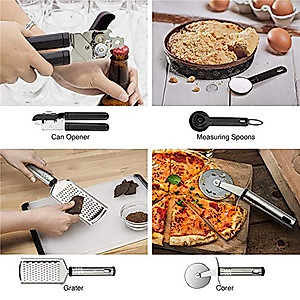 YNAGRUI Kitchen Utensil Set 40-Piece Cooking Utensils Nylon and Stainless Steel Utensil Set Nonstick Spatula Set Cooking Tool Set Gift