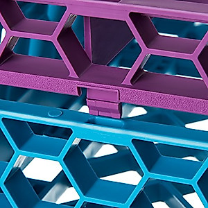 Carlisle FoodService Products RE25C89 OptiClean 25 Compartment Divided Glass Rack Extender, 1.78", Lavender