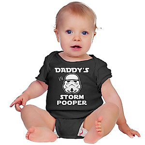 Texas Tees Funny Baby Clothing, Storm Pooper Bodysuit, Making Fun of Christmas Gift, Black 0-3 mo