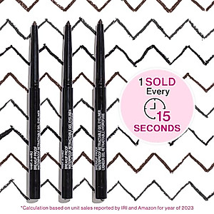 wet n wild Mega Last Breakup Proof Retractable Eyeliner - Waterproof 16-Hour Long-Lasting Wear, Cruelty-Free & Vegan - Dark Brown