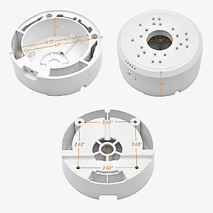 Universal Security Camera Junction Box Mount Bracket, Indoor/Outdoor Use Hide Cable Junction Box for Arlo Solar Panel and Solar Battery Camera(4 Pack)