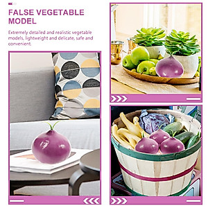 SAFIGLE 10pcs Home Decor Onion Fake Vegetable Model Desktop Decor Vegetable Photo Props Simulation Vegetables Decor False Food Model Artificial Vegetable Decor Foam Fake Fruit Pretend