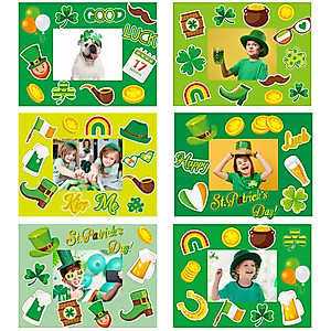 chiazllta 30 Packs St. Patricks Day Picture Frame Craft Kits for Kids St. Patricks DIY Craft Art St. Patrick Day Party Decoration Favor Home Classroom Game Activities