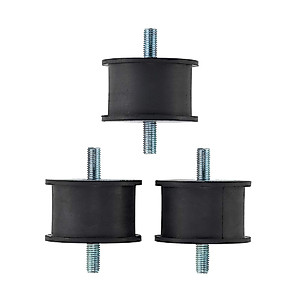 Large- Sized Rubber Cylindrical Vibration Isolator Mount with M12 Threads for Pump,Generator,Engine,Compressor, Motors,etc.