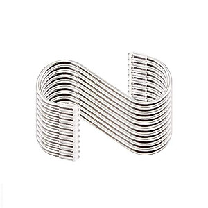 JINHEZO Premium 10-Pack Larger Round S Shaped Hooks in Polished Stainless Steel Metal, Hangers Hanging Hooks for Kitchen, Work Shop, Bathroom, Garden, Kitchenware Pots Utensils, Clothes, Bags, Towels