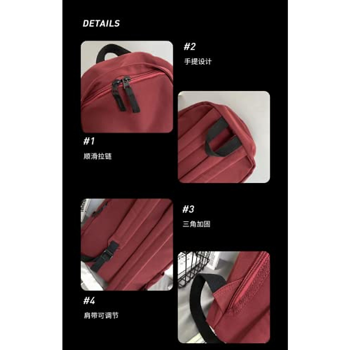 Simple plain color backpack Harajuku Korea Style, water resistance, lovely gift back to school for teenagers (white)