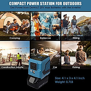 Mellif Portable Power Station for Makita 18v Battery, 200W Cordless Inverter AC Outlet with Dual USB, DC 18V to AC 120V Generator for Outdoor Camping Travel RVs Home Use (Battery Not Included)
