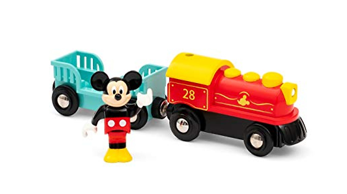 Brio Disney Mickey Mouse Battery Train – Kids’ Wooden Toy Set