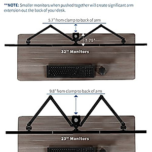 VIVO Triple 23 to 32 inch LED LCD Computer Monitor Desk Mount VESA Stand, Heavy Duty Fully Adjustable Tilt, Swivel, and Rotation, Fits 3 Screens, Black, STAND-V103