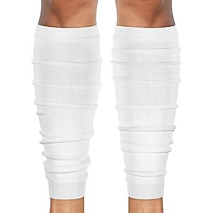 SLEEFS Football Leg Sleeves [1 Pair - Adult - White] - For Adult & Youth - Calf Compression Sleeves for Men and Boys