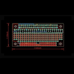 Treedix Compatible with Raspberry Pi Zero 2pcs GPIO Protoboard Breadboard HAT with Female Pin Connector PCB Prototyping Board （unwelding）