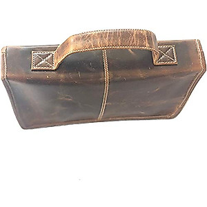 Leather Bible Cover Book Cover Planner Cover with Handle and Back Pocket