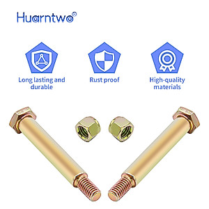 Huarntwo Replacement Wheel Shoulder Bolts and Lock Nuts for 137644 184218 184219 193406 532137644 738-3056 938-3056 73930600(2 Pack)