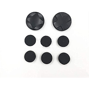 Melocyphia Silicone Joystick Cap Cover Thumble Stick Grips Cap with Cross Key D-Pad Button for PS Vita 1000 2000 PSV 1000 2000 (Black)