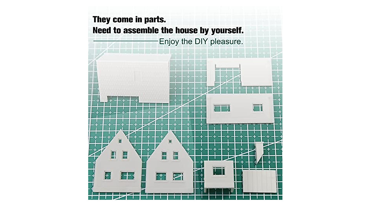 N Scale Model Blank Buildings Kit for DIY Train Layout