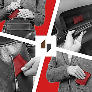 Genuine Leather Small Zipper Pouch Coin Purse for Women Change Holder for Men Size 4 x2.5 Made in U.S.A