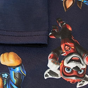 Paw Patrol Pajamas | The Mighty Movie Pajamas For Boys | Marshall Chase And Skye PJs For Kids | Blue | 8