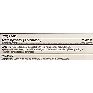 Equate - Acid Reducer, Maximum Strength, Famotidine 20 mg, 100 Tablets