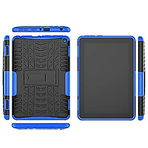 Boskin for Kindle Fire hd 8 case Fire hd 8 Plus case 2020 Release 10th Generation,Shockproof Kickstand Cover (Blue)