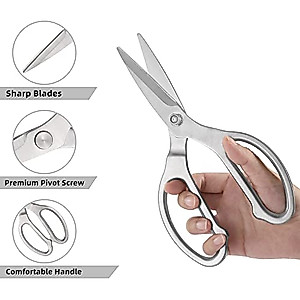 Heavy Duty Forged Kitchen Scissors,SinYe Utility Kitchen Scissors,Ultra Sharp Poultry Shears ,All Purpose Scissors
