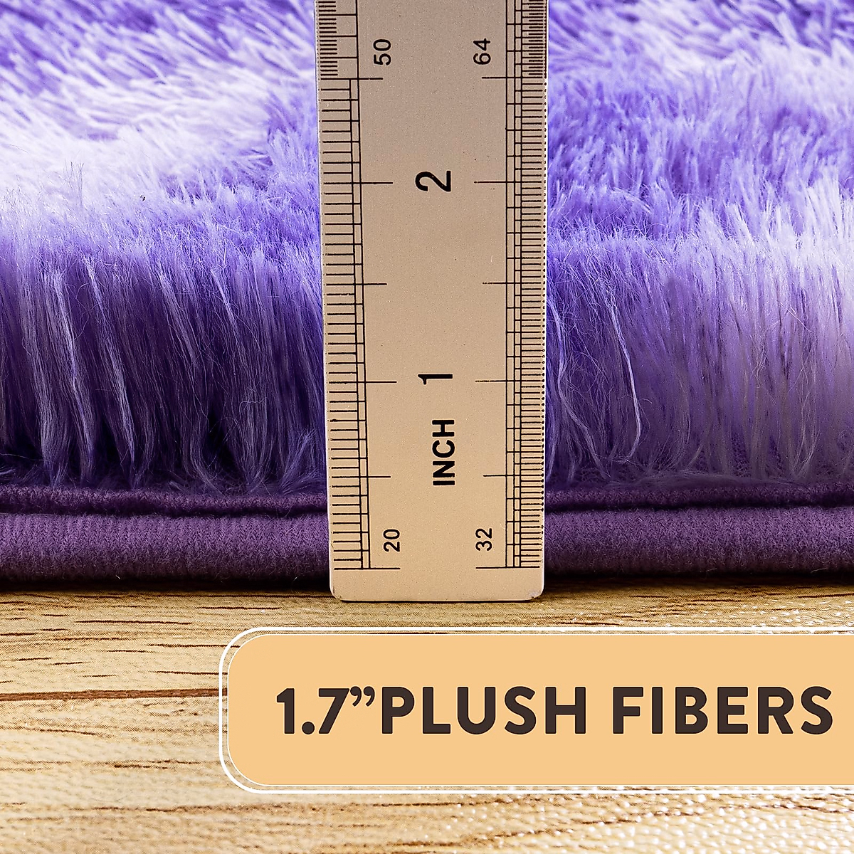 Tie-Dyed Purple Shaggy Rugs Fluffy Carpets, Indoor Modern Plush Area Rugs for Living Room, Upgrade Anti-Skid Area Rug, Rectangular 4x6 Feet Fuzzy Rug for Nursery Home Decor