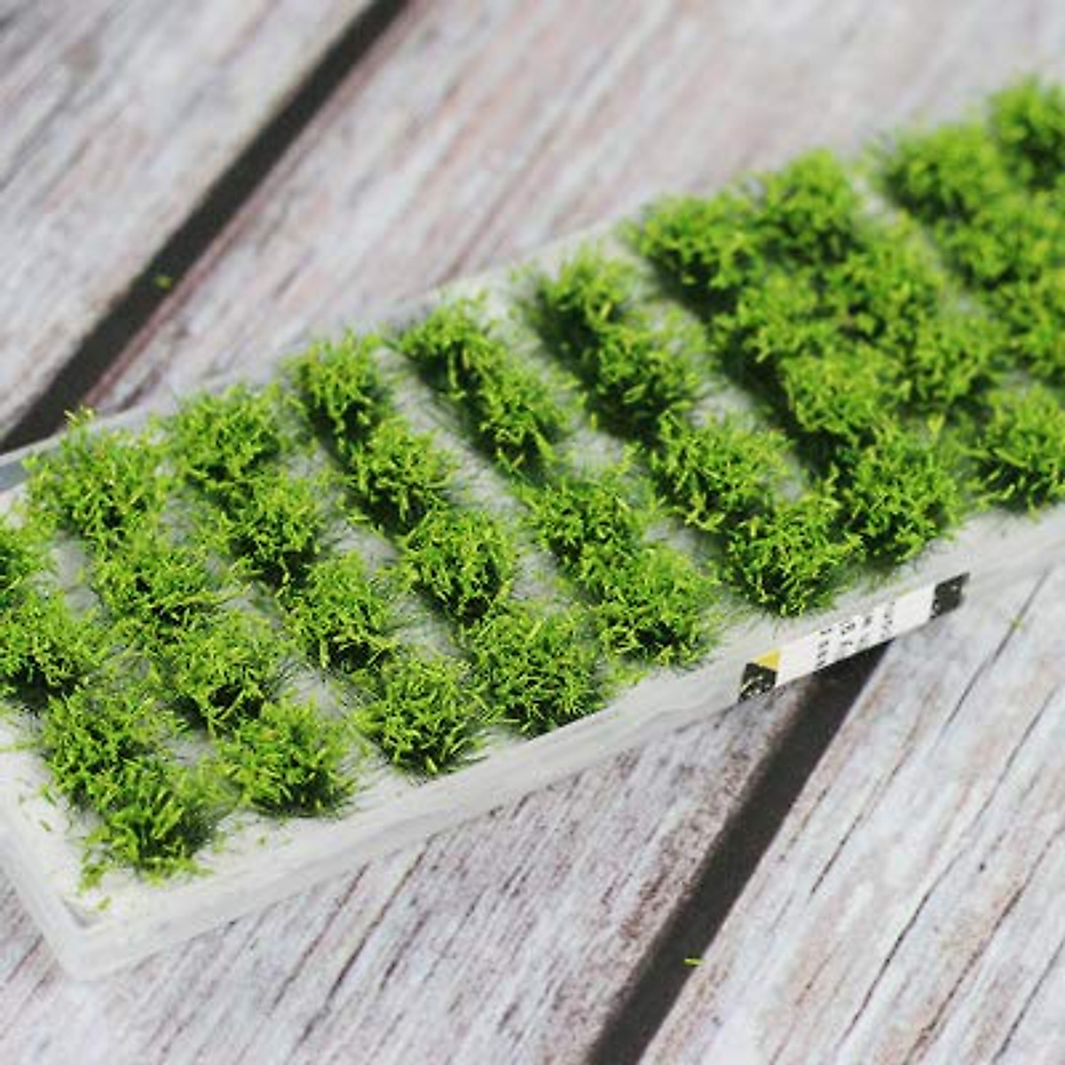 80 Pcs Green Bushy Tufts Lowland Shrubs Tuft Static Grass Vegetation Groups Railway Artificial Grass War Gaming Terrain Decoration Railroad Scenery War Gaming Scenery (Light Green)