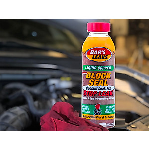 Bar's Leaks 1109 Block Seal Liquid Copper Intake and Radiator Stop Leak - 18 oz.