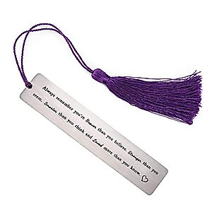 Inspirational Gift Bookmark 2021 Graduation Gifts for Girlfriend Her Sister Daughter Encouragement Bookmarks Book Lover Gifts (Always Remember You're Braver Than You Believe)