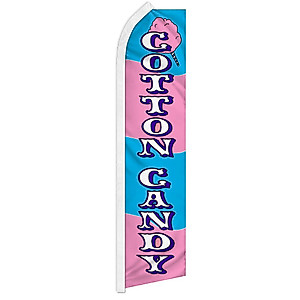 Cotton Candy Swooper Feather Flag - Great for Carnivals, Fairs, and Markets