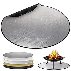 Fire Pit Mats 5 Layers (36" Round) for Under Fire Pit & Grill,Perfect Fireproof Mat for Under Fire Pit Waterproof & Resists Up to 2000°F,Fire Pit Mat for Deck, Campsite & Grass