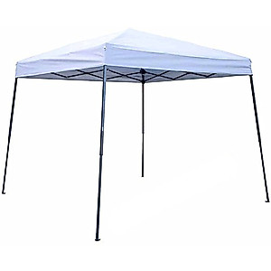 Trademark Innovations 8' x 8' Square Replacement Canopy Gazebo Top in Silvery White (ONLY fits Trademark Innovations 10' Slant Leg Canopy Frame)