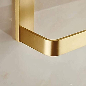 DINGZZ Double Towel Bar Stainless Steel Bathroom Kitchen Towel Holder Dual Towel Rod Rustproof Wall Mount