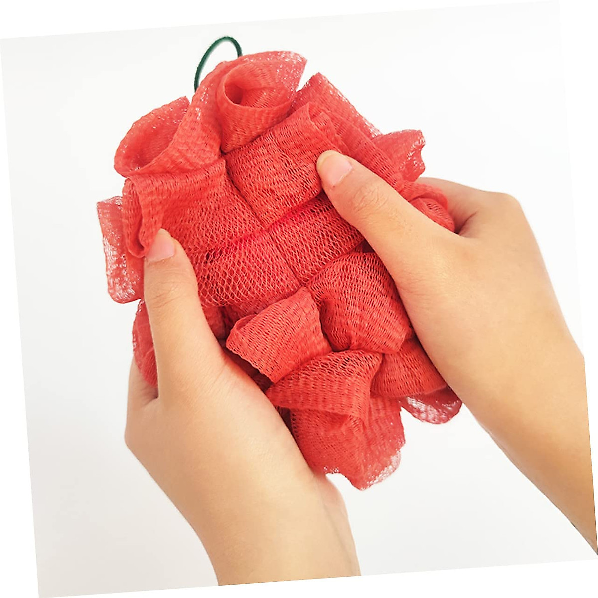 Lurrose 4pcs Exfoliating Cartoon Shower Bathing Watermelon Pouf Loofahs Ball Loofah Colorful Bath Funny Mesh Sponge for Fruit Adults Scrubber Balls Cute Wash Body Creative Red