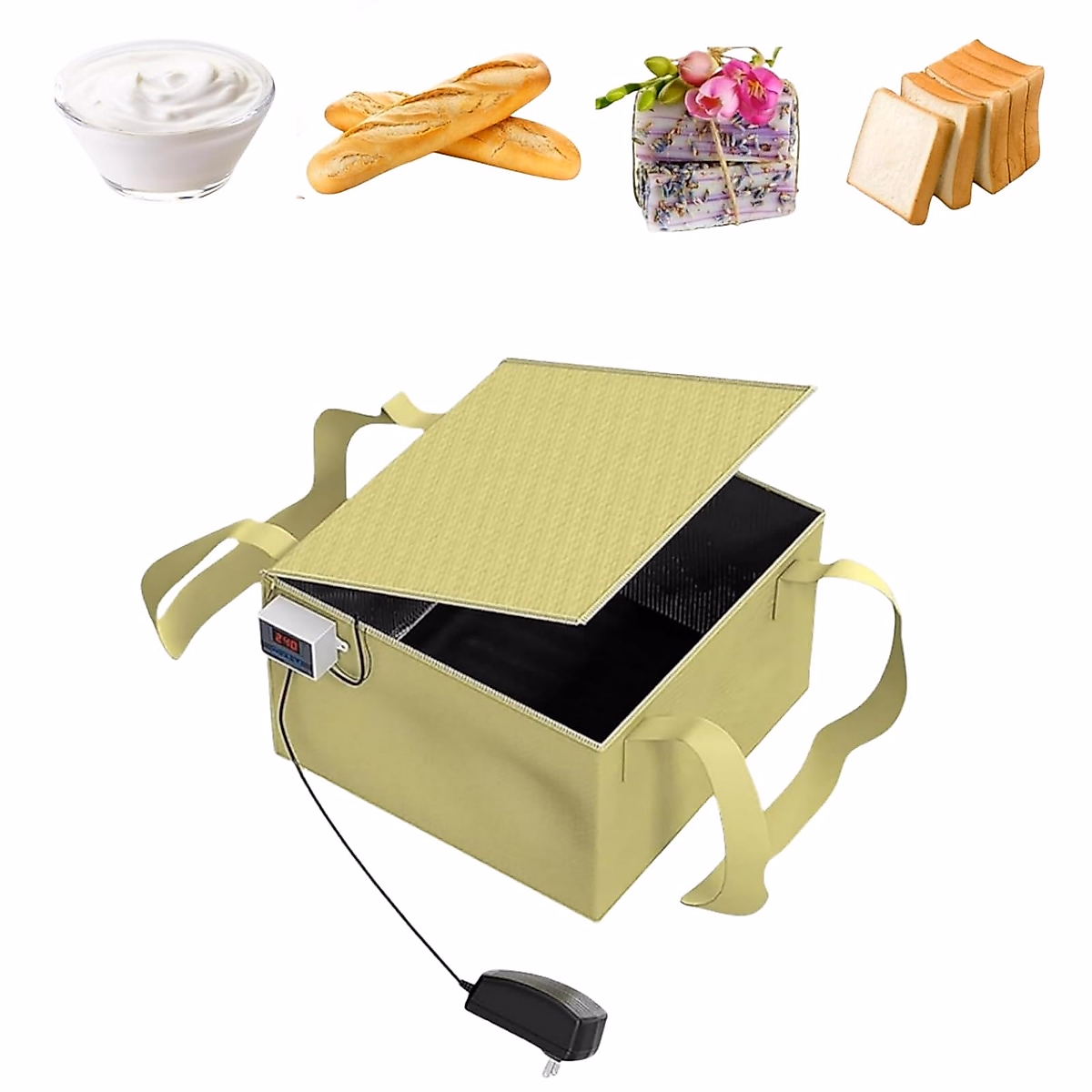 Dough Proofing Box, Versatile Dough Proofer with Precise Temperature Control for Baking & Fermentation for Making Bread, Yogurt, Natto and Handmade Soap