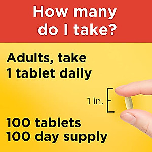 Nature Made Vitamin C 1000 mg, Dietary Supplement for Immune Support, 100 Tablets, 100 Day Supply