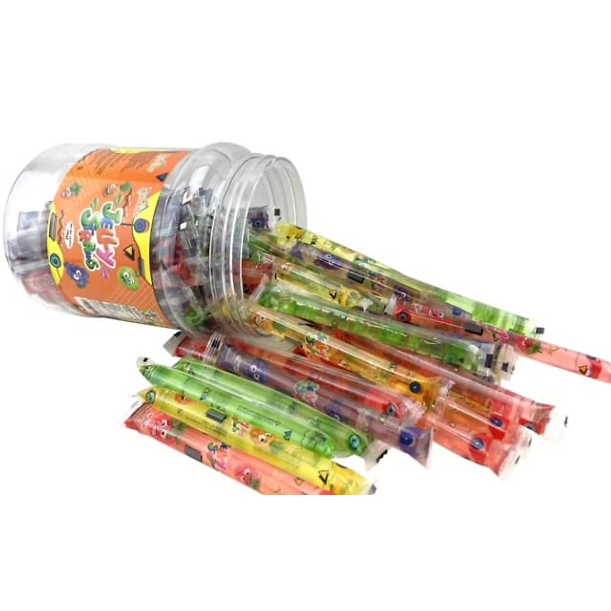 Apexy Jelly Straws, Fruit Jelly Filled Strips, Tiktok Candy Trend Items, Assorted Fruit Jelly Sticks, 35.27oz (1000g)
