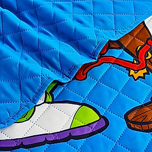 Toy Story Bedspread Twin Set - Bundle with Buzz and Woody Quilted Blanket Plus Stickers, More | Toy Story Twin Bedding Set for Kids