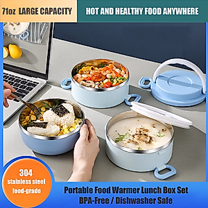 Bento Box Adult Lunch Box with Insulated Bag Spoon Fork, Stainless Steel Thermal Food Container 3-Tier Stackable Lunch Box for Adults Teens, Leak-proof Salad Snack Boxes for Work, School- Rainbow