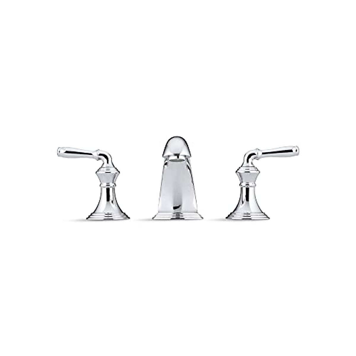 Bathroom Faucet by KOHLER, Bathroom Sink Faucet, Devonshire Collection, 2-Handle Widespread Faucet with Metal Drain, Polished Chrome, K-394-4-CP