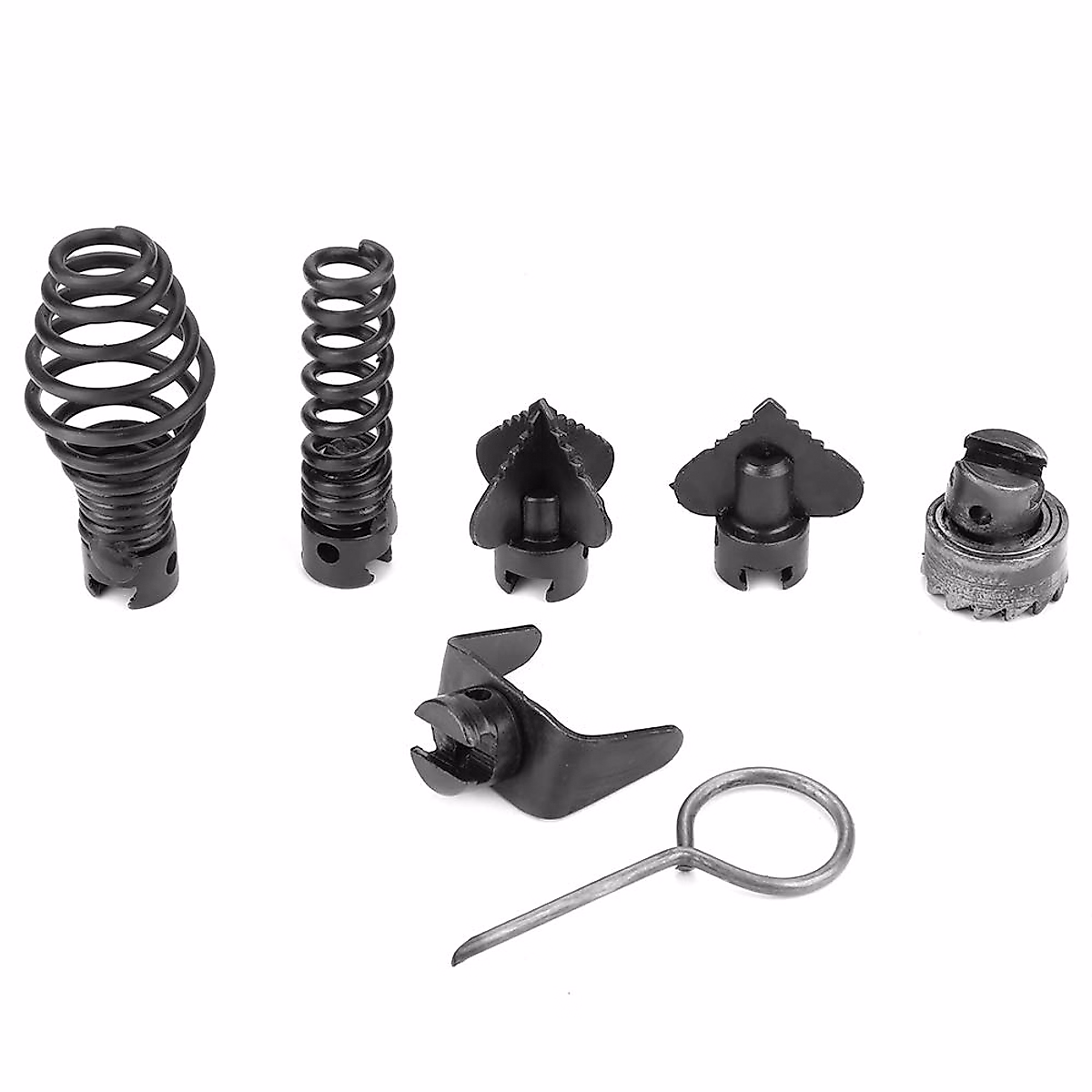 Watris Veiyi Drain Cleaner Combination Cutter Head Set, 7 PCS 16mm Manganese Steel Pipe Dredge Cutter Heads for Pipeline Dredging Machine