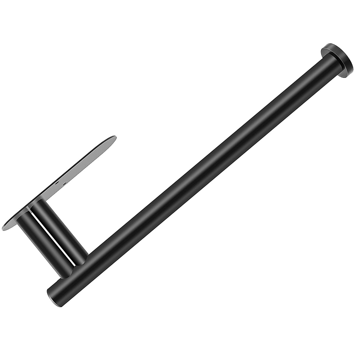 Under Cabinet Paper Towel Holder, New Upgrade Double Rod Bearing Self-Adhesive or Drilling Wall Mounted Paper Towels Rolls Holder for Kitchen,Black