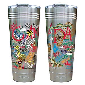 Catstudio Canada Thermal Tumbler | Triple Wall Insulation With Non Slip Bottom | Great Travel Cup for Water, Coffee, Tea, or Smoothies