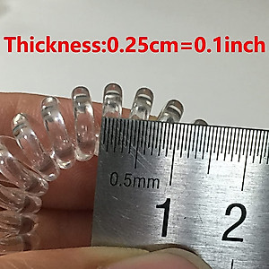 RN BEAUTY 27 Pieces Spiral Coil Hair Ties: Waterproof Elastic Traceless Ponytail Holders, Colorless 1.58inch (4cm) No Crease Hair Bands