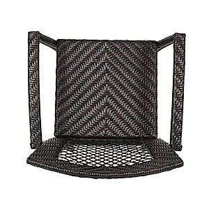 Christopher Knight Home Megan Outdoor 46" Wicker Barstool (Set of 2), Multi Brown Finish