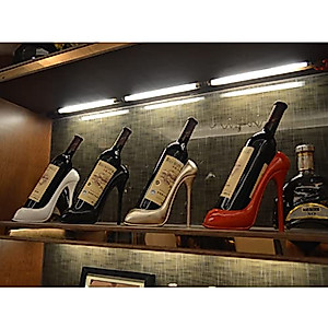 Aomesinc High Heel Wine Bottle Holder, Countertop Wine Rack, Single Wine Bottle Holder, Liquor Rack, Decorative Bottle Holder for Alcohol (Champagne Gold)