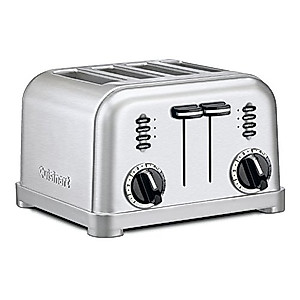 Cuisinart CPT-180P1 Metal Classic 4-Slice toaster, Brushed Stainless & C77SS-15PK 15-Piece Stainless Steel Hollow Handle Block Set
