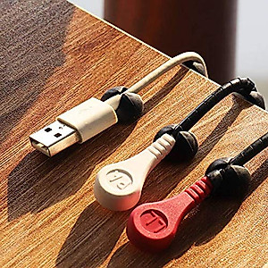 Cable Clips Organizer for Phone Charging Cable, Cable Holder Desktop,Cord Clips for Computer,Charging Cable,USB Cable,Mouse,Headphone Cable,Office, Nightstand,Table,Cubicle,ect.(3 Black+3 White)