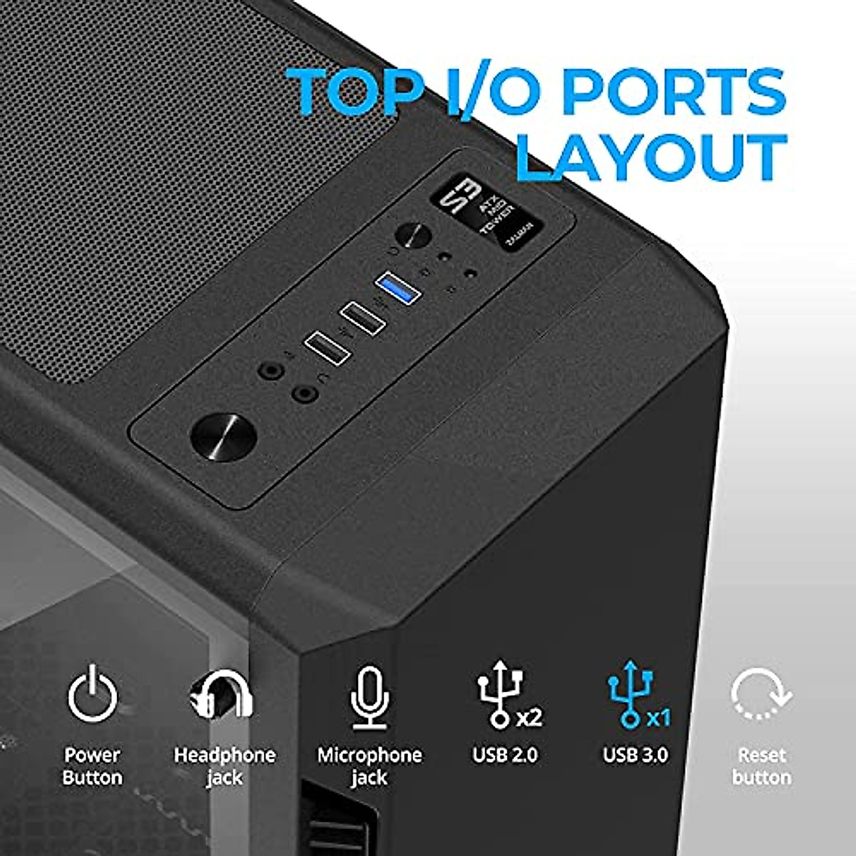 Zalman S3 TG ATX Mid-Tower PC Case, 3 x 120mm Fans Pre-Installed, Tinted Tempered Glass Side Panel, USB 3.0, Black