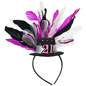 21st "Happy Birthday" Fascinator