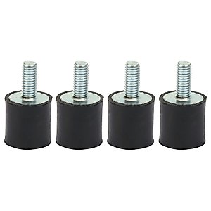 Rubber Mounts, 4pcs M3 M5 M6 Anti Vibration Silentblock Car Boat Bobbins for Air Compressors, Diesel Engines, Gasoline Engines, Water Pumps(VD15*15 M5*12)